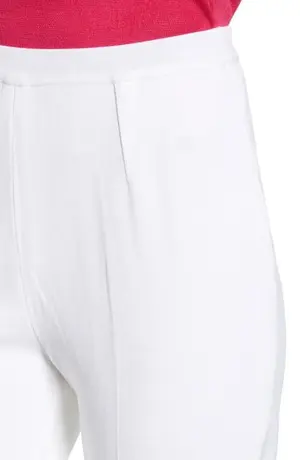 Ming Wang Knit Ankle Pants - White