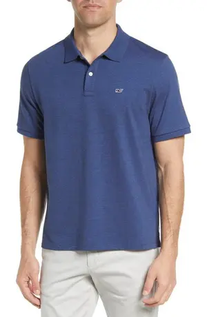 Vineyard Vines Edgartown Piqué Performance Polo Deep Bay