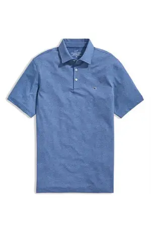 Vineyard Vines Jean Stripe Sankaty Performance Polo - Blue Depth Tejeda