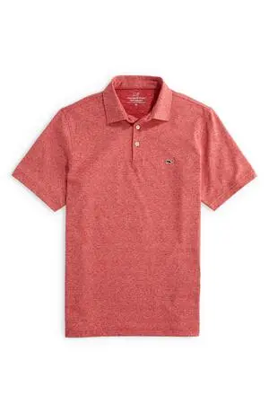 Vineyard Vines Jean Stripe Sankaty Performance Polo Resort Red