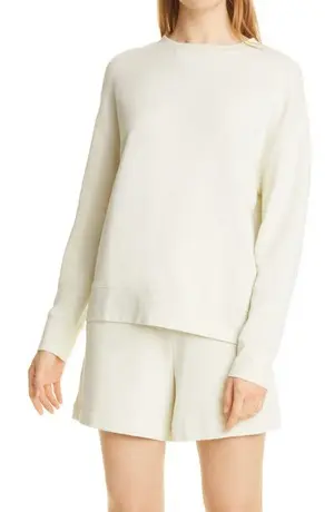 Vince Essential Relaxed Cotton Sweatshirt - Honeydew