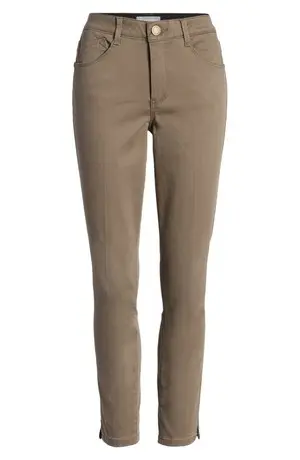 Wit & Wisdom High Waist Ankle Skinny Pants - Brindle Olive