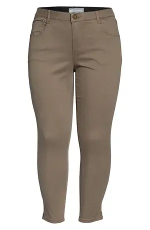 Wit & Wisdom High Waist Ankle Skinny Pants - Brindle Olive