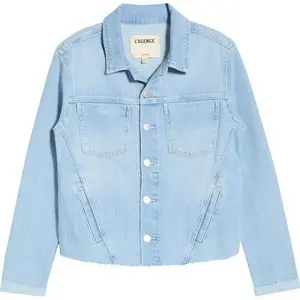 L'Agence Janelle Raw Cut Slim Denim Jacket - Bayridge