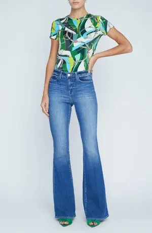 L'Agence Bell High-rise Flare Jeans - Authentique
