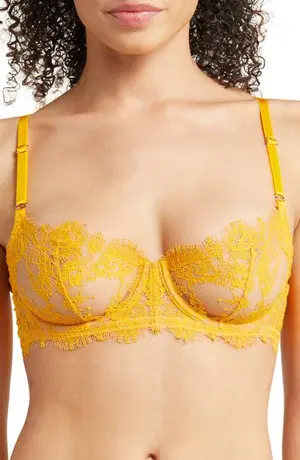SKARLETT BLUE Entice Underwire Balconette Bra Marigld/ny