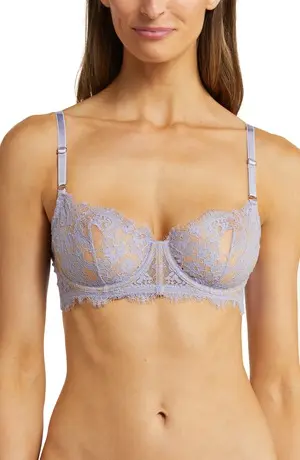 SKARLETT BLUE Entice Underwire Balconette Bra Purple Berry