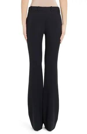 Alexander McQueen Leaf Crepe Bootcut Trousers - Black