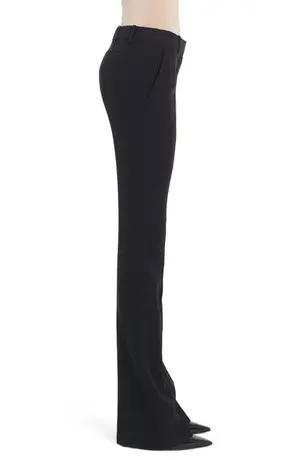 Alexander McQueen Leaf Crepe Bootcut Trousers - Black