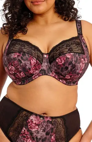 Elomi Morgan Full Figure Underwire Bra - Dark Romance