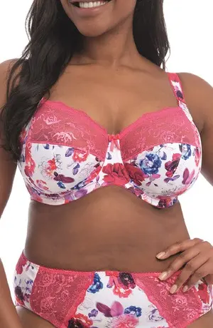 Elomi ELOMI Morgan Full Figure Underwire Bra Pink Floral