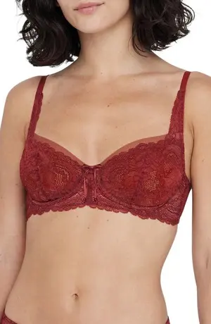 SKARLETT BLUE Minx Underwire Balconette Bra Heart/ Rose