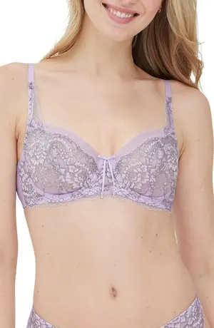 SKARLETT BLUE Minx Underwire Balconette Bra Lilac/ Garl
