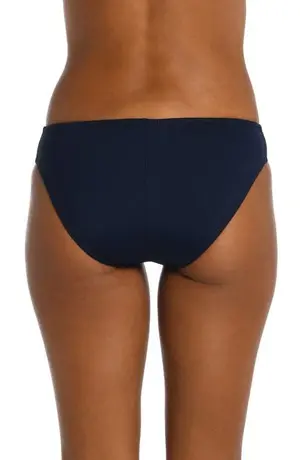 La Blanca Solid Hipster Bikini Bottoms - Indigo