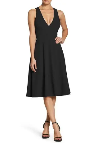 Black Fit and Flare Cocktail Dresses