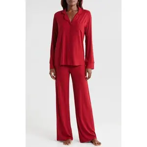 SKIMS Soft Lounge Rib Sleep Set Brick
