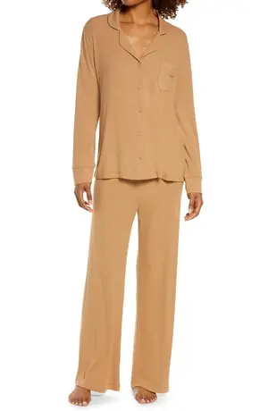 SKIMS Soft Lounge Rib Sleep Set Camel
