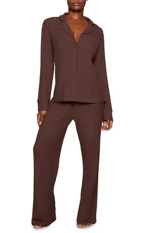 SKIMS Soft Lounge Rib Sleep Set Cocoa