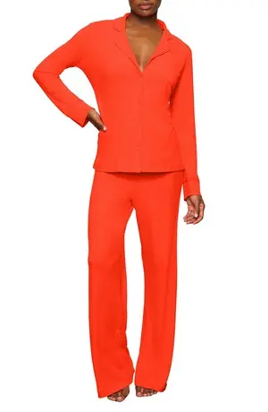 SKIMS Soft Lounge Rib Sleep Set Fire