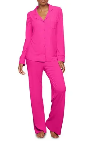 SKIMS Soft Lounge Rib Sleep Set Hot Pink
