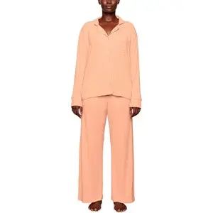 SKIMS Soft Lounge Rib Sleep Set Peach