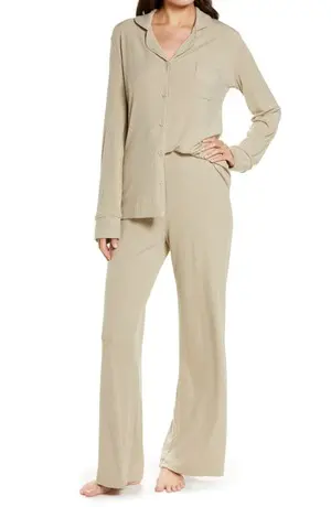 SKIMS Soft Lounge Rib Sleep Set Taupe