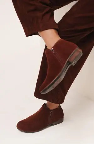 Naot Helm Ankle Boot - Cabernet Suede