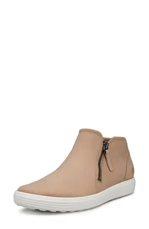 Ecco Soft 7 Mid Top Sneaker - Beige