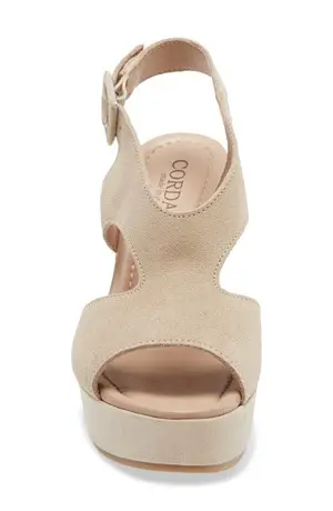 Cordani Taylin Platform Sandal - Beige Suede