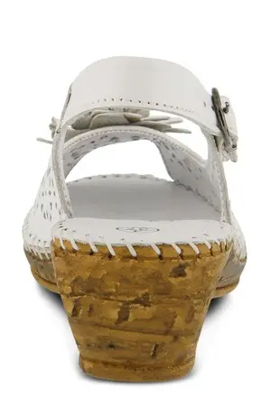 SPRING STEP SHOES Belford Slingback Sandal - White Leather