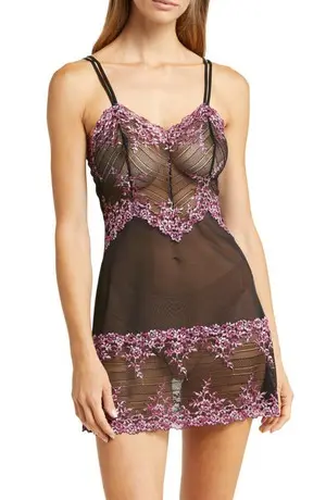 Wacoal Embrace Lace® Chemise Black/ Berry Multi