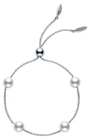 Mikimoto Japan Collections Pearl Slide Bracelet - White Gold/pearl