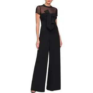 Js Collections Stretch Crepe Jumpsuit - Black