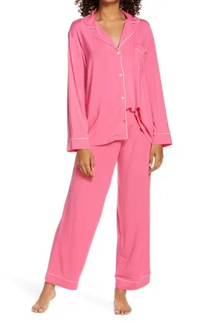 Eberjey Gisele Long Pajamas Bright Pink/ Bellini