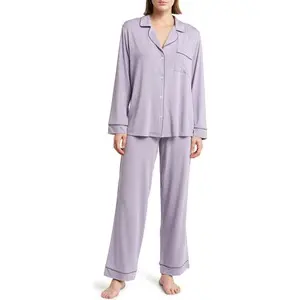 Eberjey Gisele Long Pajamas Delphinium/nightshadow Blue