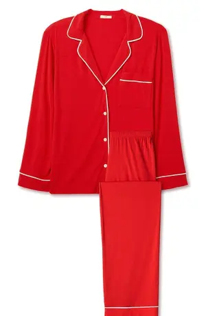 Eberjey Gisele Long Pajamas Haute Red
