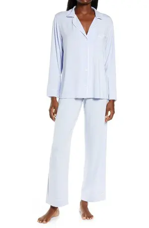 Eberjey Gisele Long Pajamas Light Orchid/ Ivory