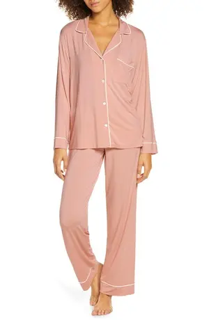 Eberjey Gisele Long Pajamas Misty Rose