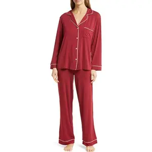 Eberjey Gisele Long Pajamas Sangria/ivory