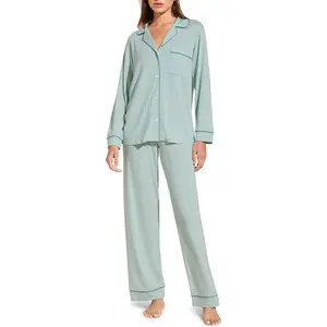 Eberjey Gisele Long Pajamas Surf Spray/agave