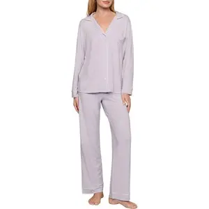 Eberjey Gisele Long Pajamas Thistle/ivory