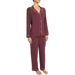 Eberjey Gisele Long Pajamas Vineyard Wine