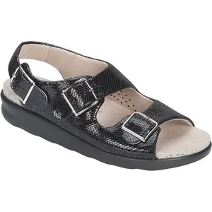 SAS Relaxed Slingback Sandal - Black Snake