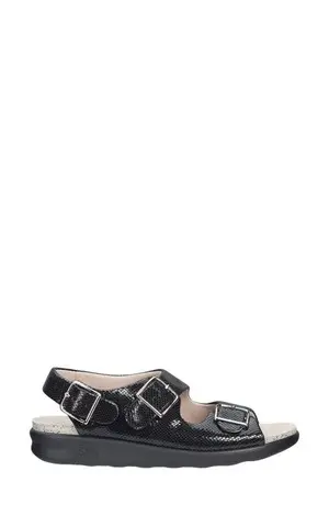 SAS Relaxed Slingback Sandal - Black Snake