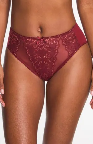 Wacoal Retro Chic High Cut Briefs - Cabernet
