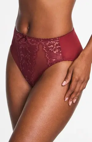Wacoal Retro Chic High Cut Briefs - Cabernet