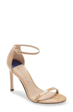 STUART WEITZMAN Stuart Weitzman Nudistsong Ankle Strap Sandal Adobe Patent