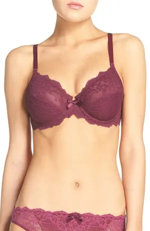 Chantelle Rive Gauche Full Coverage Underwire Bra Crimson