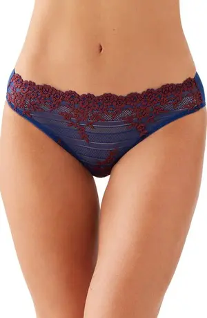 Wacoal Embrace Lace® Bikini Blue Depths/cordovan