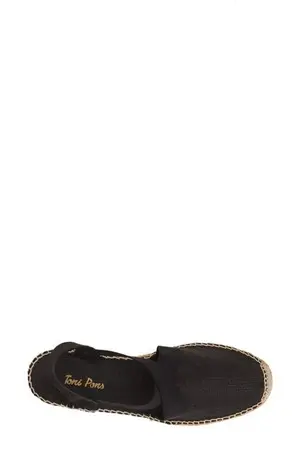 TONI PONS Vic Espadrille Slingback Sandal - Black Fabric